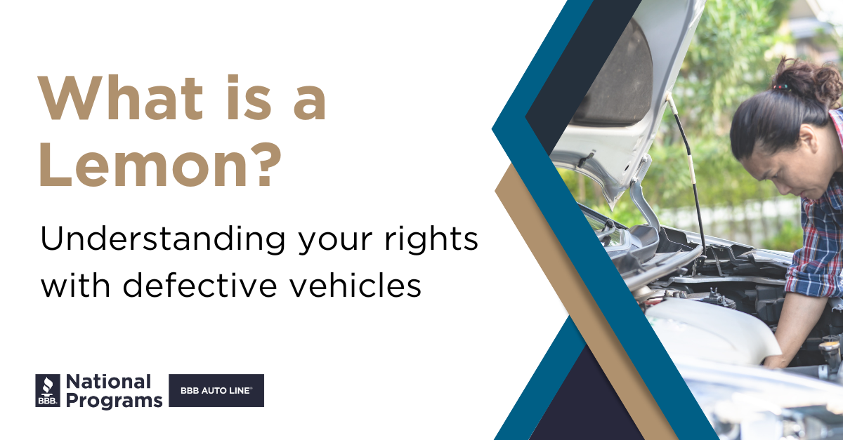 What Is a Lemon? Understanding Defective Vehicles - BBB National Programs