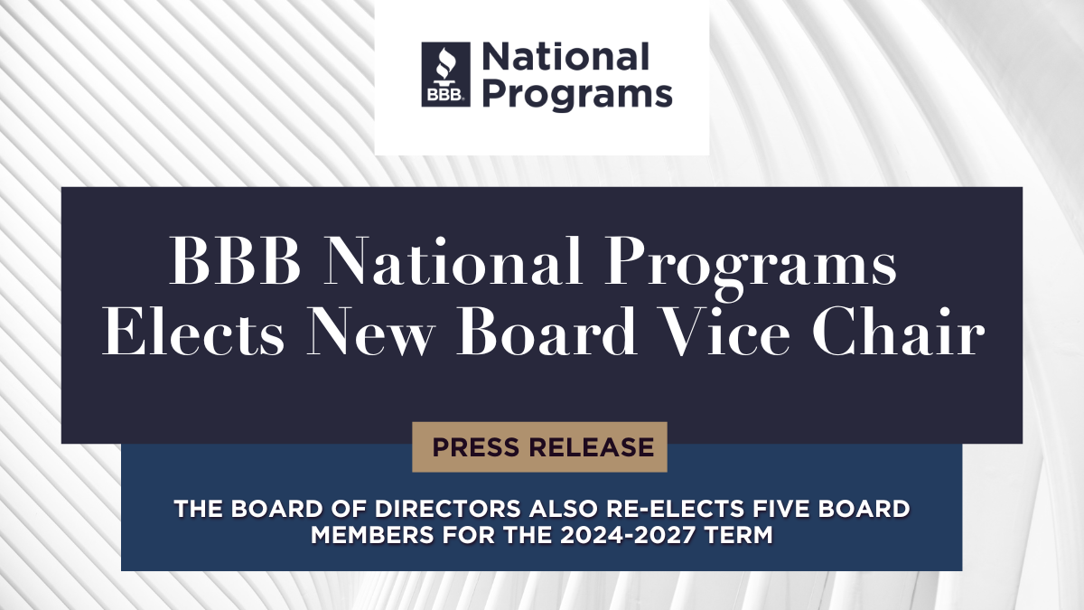 BBB Board Appoints New Vice Chair - BBB National Programs