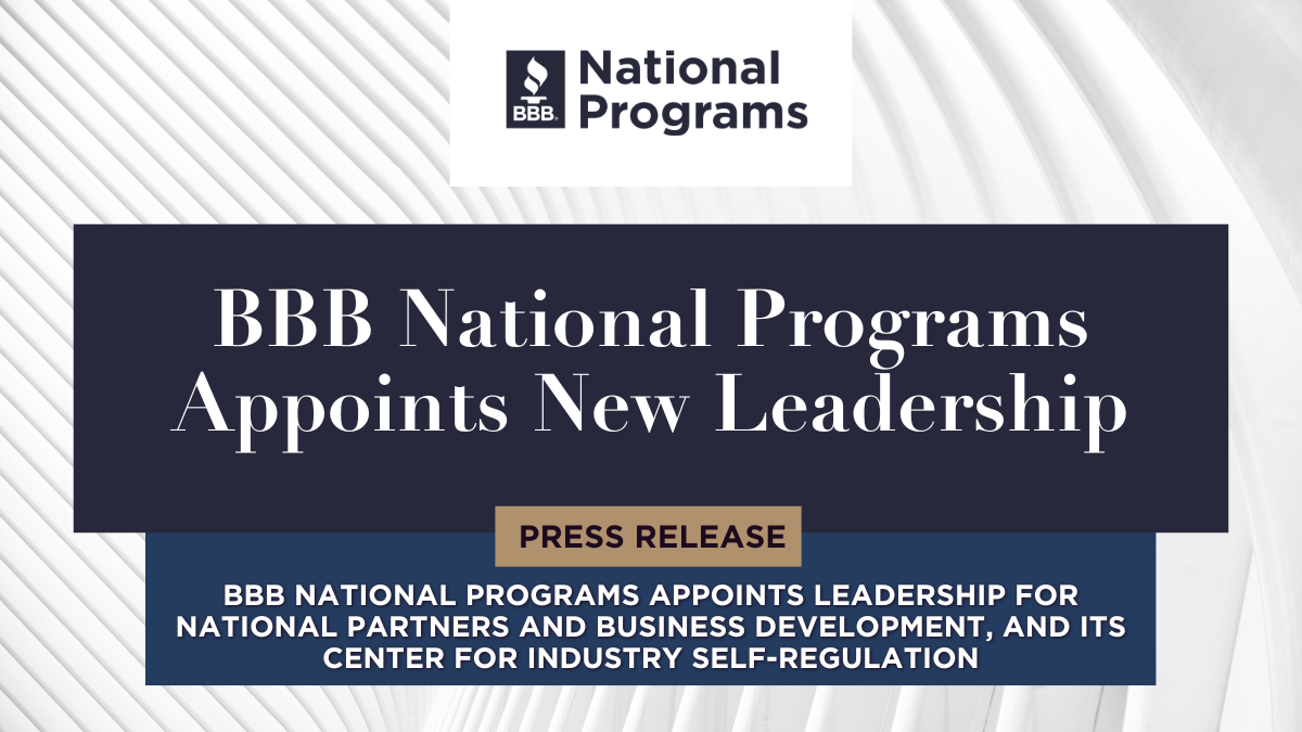 BBB National Programs Appoints New Leadership Positions - BBB National ...
